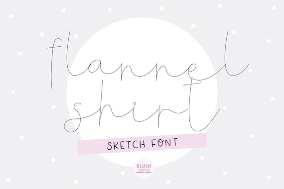 INSTANT .OTF Sketch Font flannel Shirt Cursive - Etsy