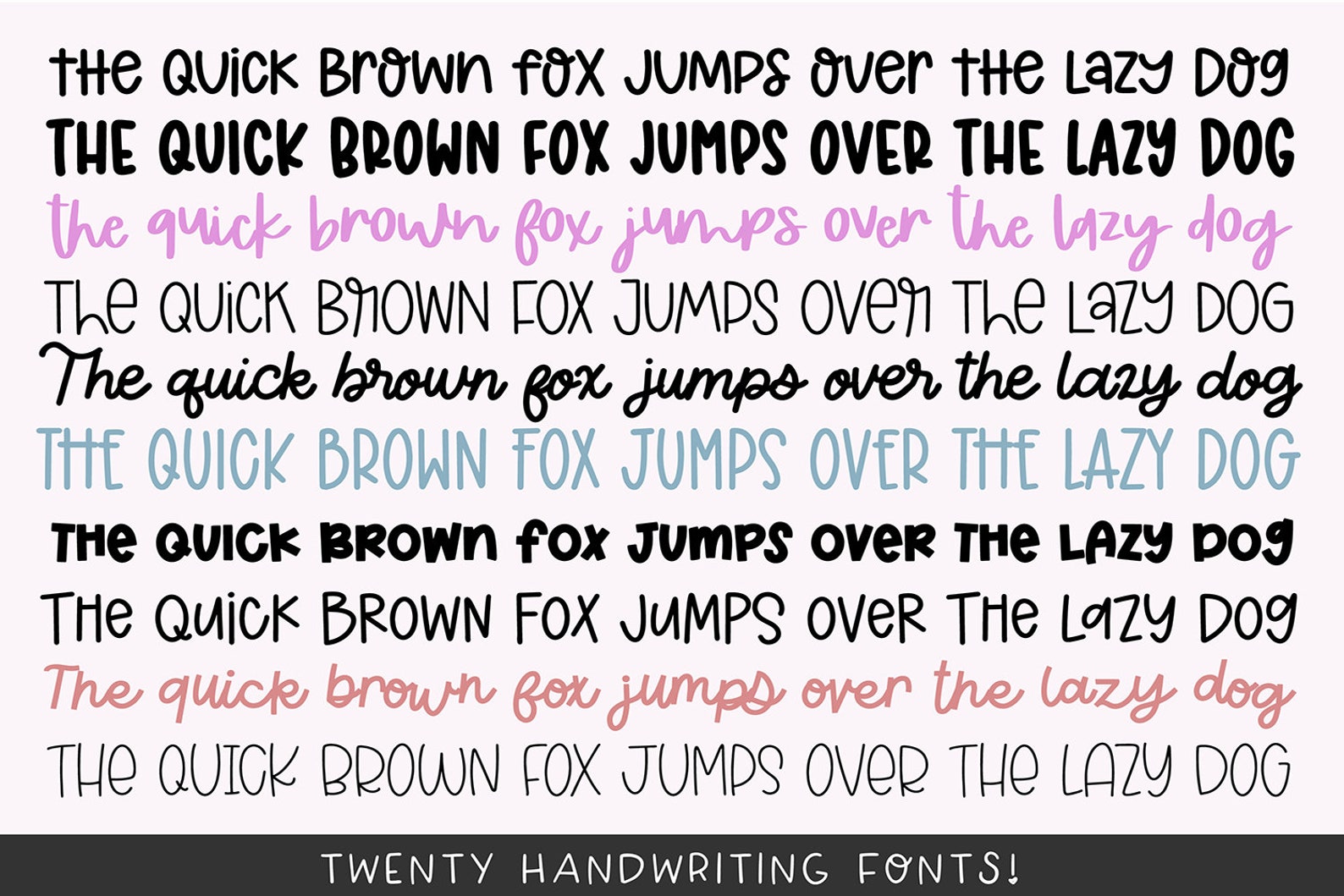 20 FONTS Handwriting Font Bundle Vol. 4 Font Bundle for - Etsy