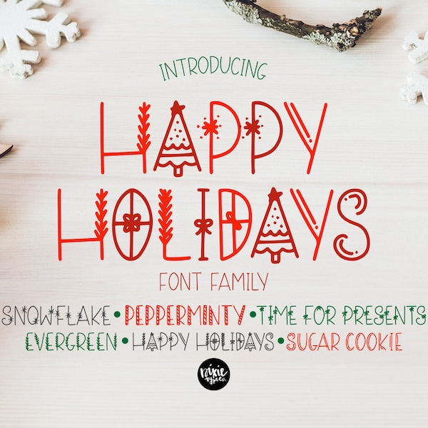 Christmas Fonts - Etsy