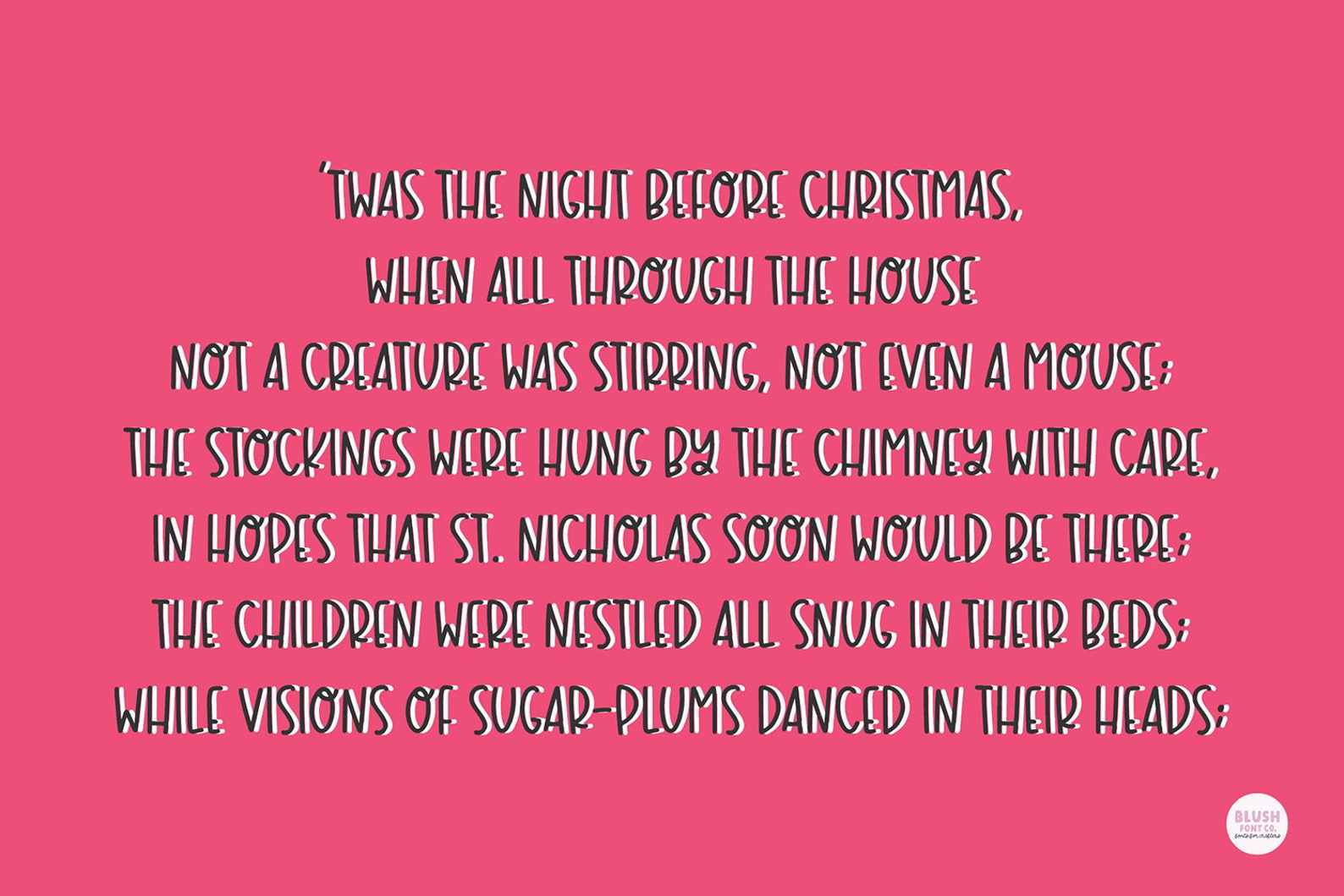 Christmas Font jolly Santa Christmas Handwriting - Etsy