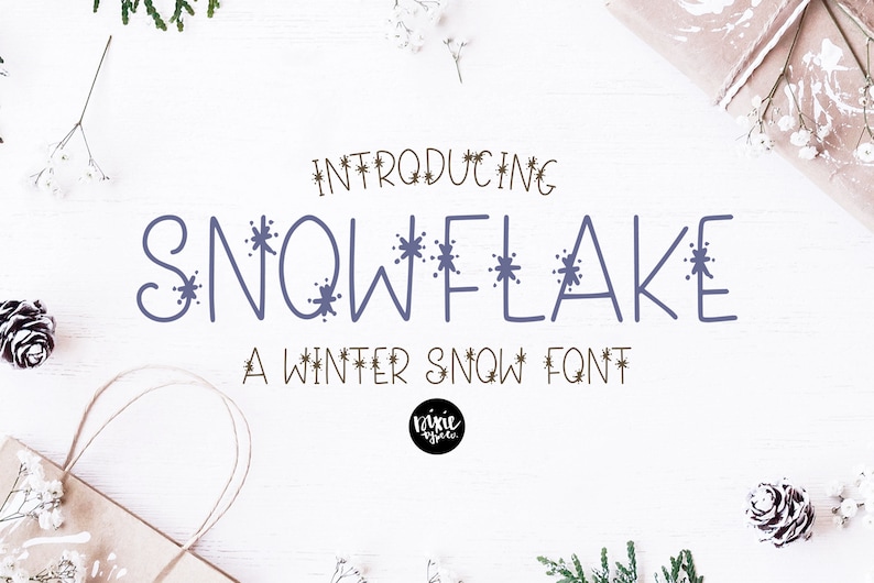 Instant .OTF Font "snowflake" Christmas/winter Font, Snowflake Font ...