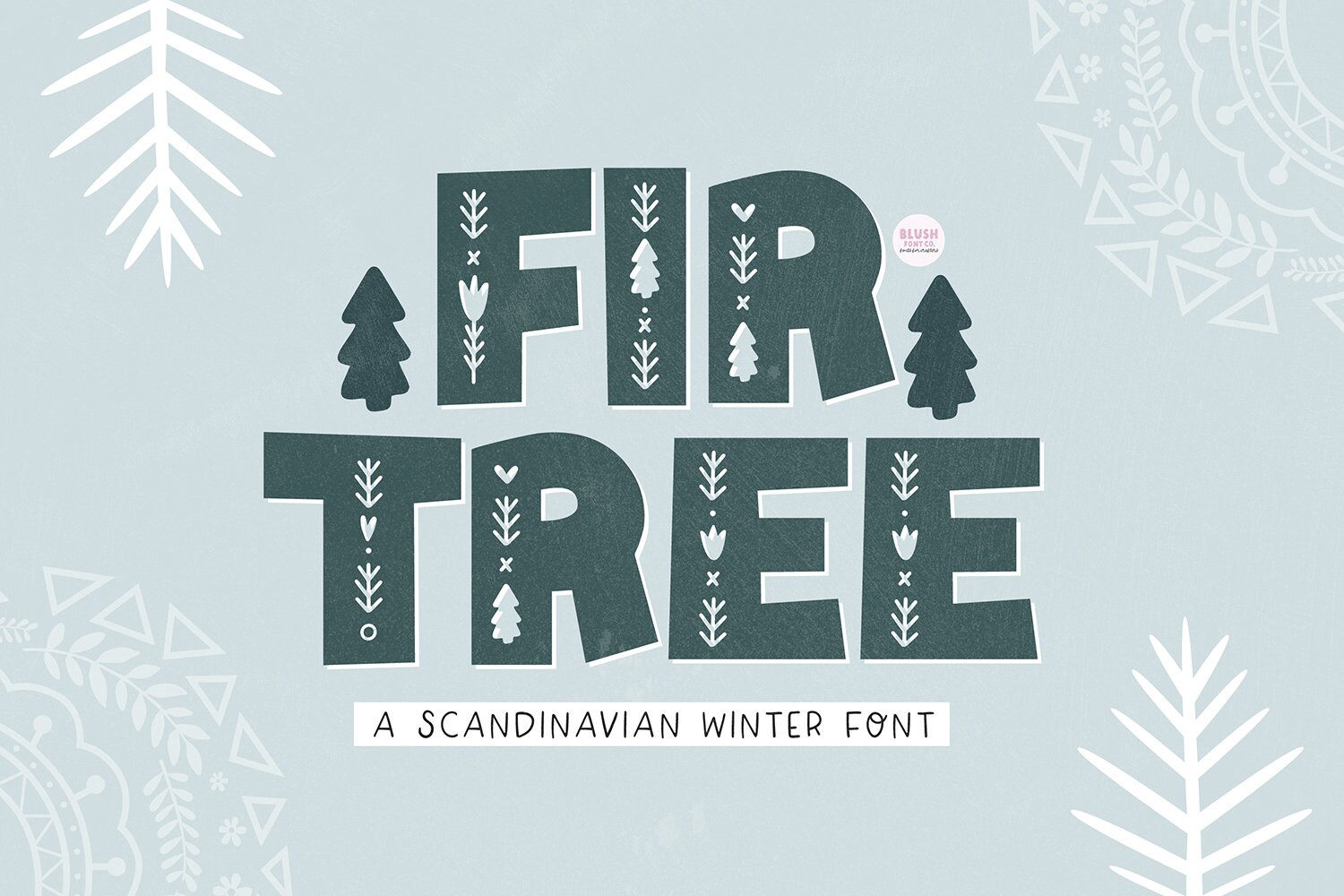 Christmas/winter Font "fir Tree" Scandinavian Display Font, Bold ...