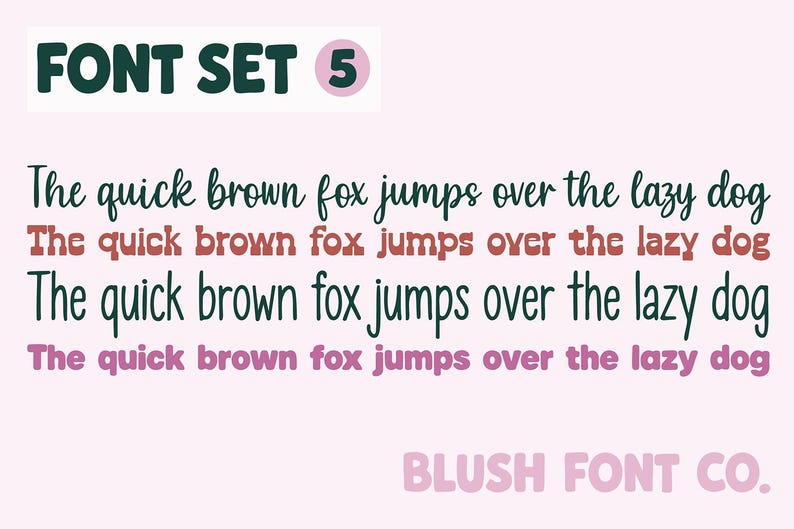 FONT SET 5: Cute Handwriting Fonts, Bold Fonts, Chunky, Font Bundle ...