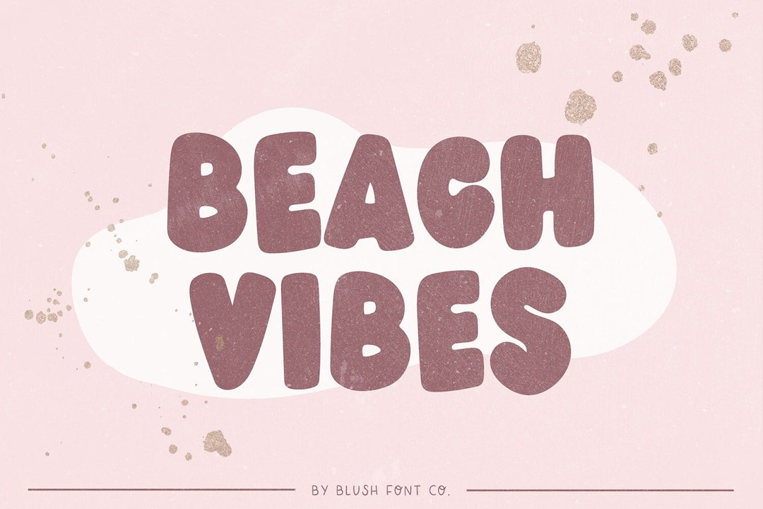 Instant .OTF Font "beach Vibes" Soft Display Font, Boho Fonts, Groovy ...