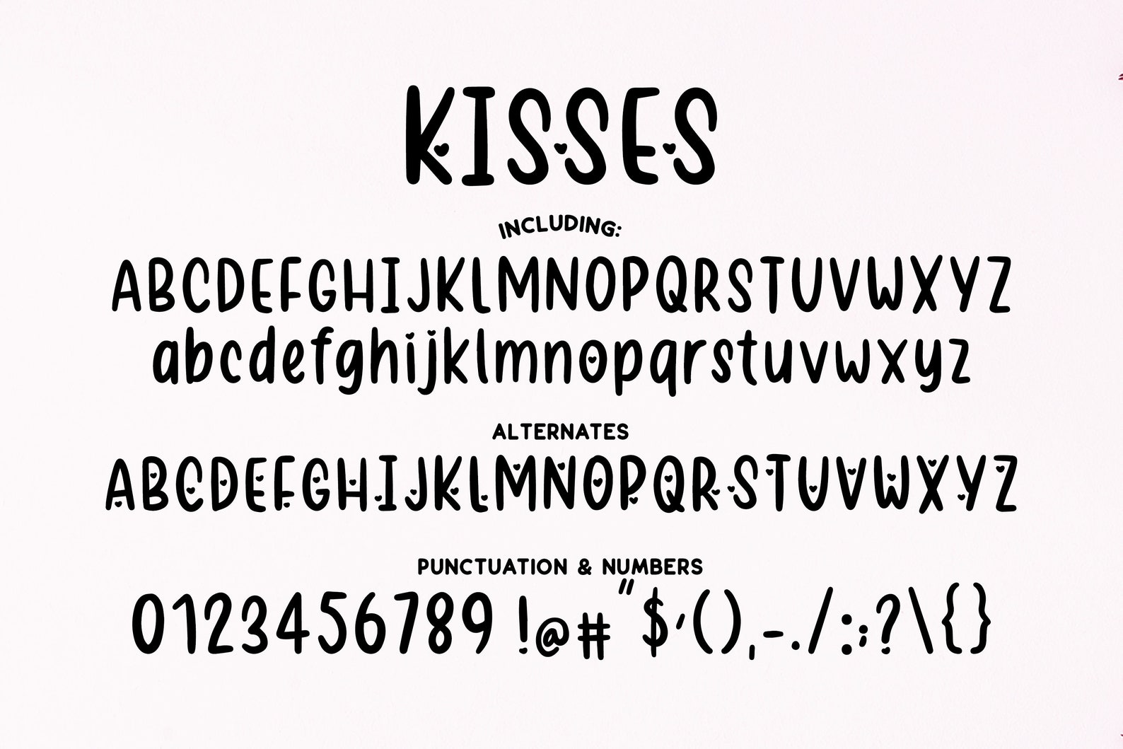 Instant .OTF Font Duo "valentine Kisses" Valentines Font Duo ...