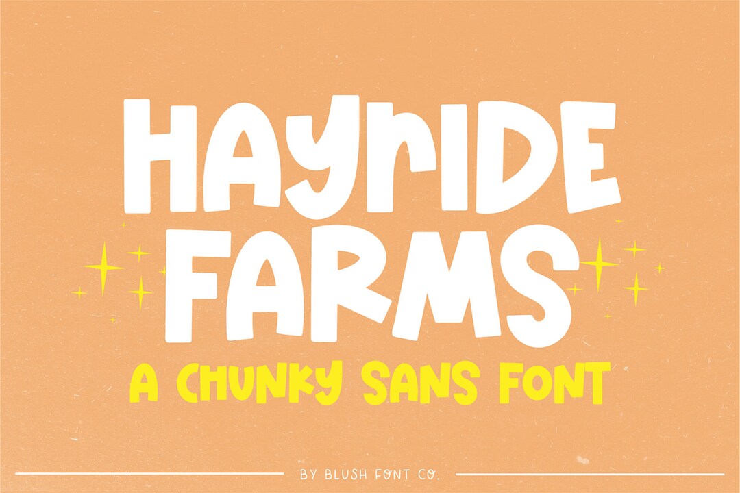 Instant .OTF Font "hayride Farms" Chunky Autumn Display Font, Fall ...