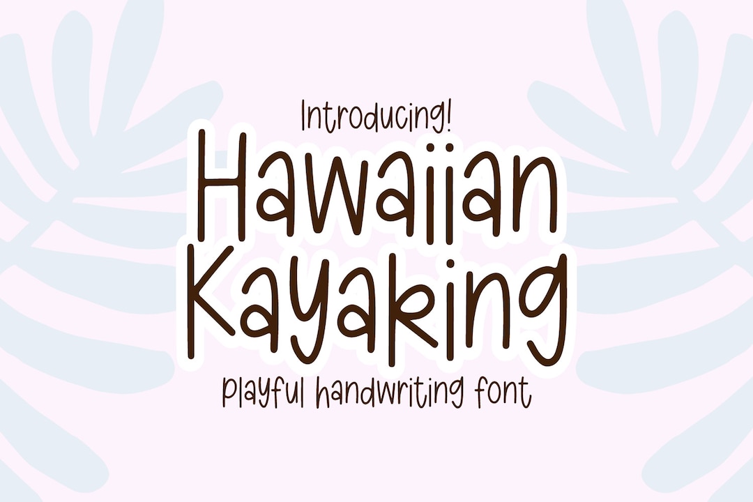 Instant .OTF Font "hawaiian Kayaking" Cute Serif Handwriting Planner ...