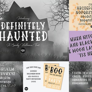 Halloween Font Bundle, .OTF Installable Fonts, Hand Lettered Fonts ...