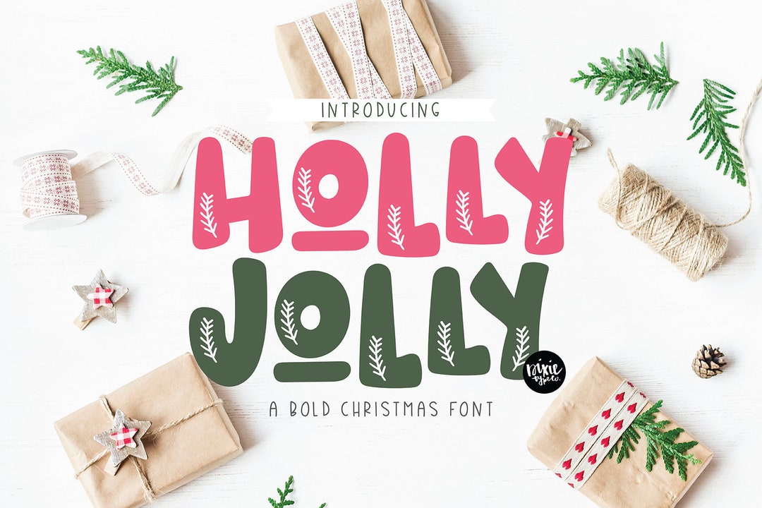 Instant .OTF Font "holly Jolly" Christmas Font, Holiday Font, Hand ...