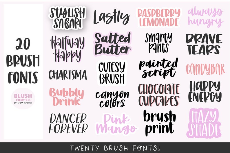 20 FONTS BRUSH Font Bundle Vol 2 Font Bundle for Cricut - Etsy 20 FONTS BRUSH Font Bundle Vol 2 Font Bundle for Cricut - Etsy