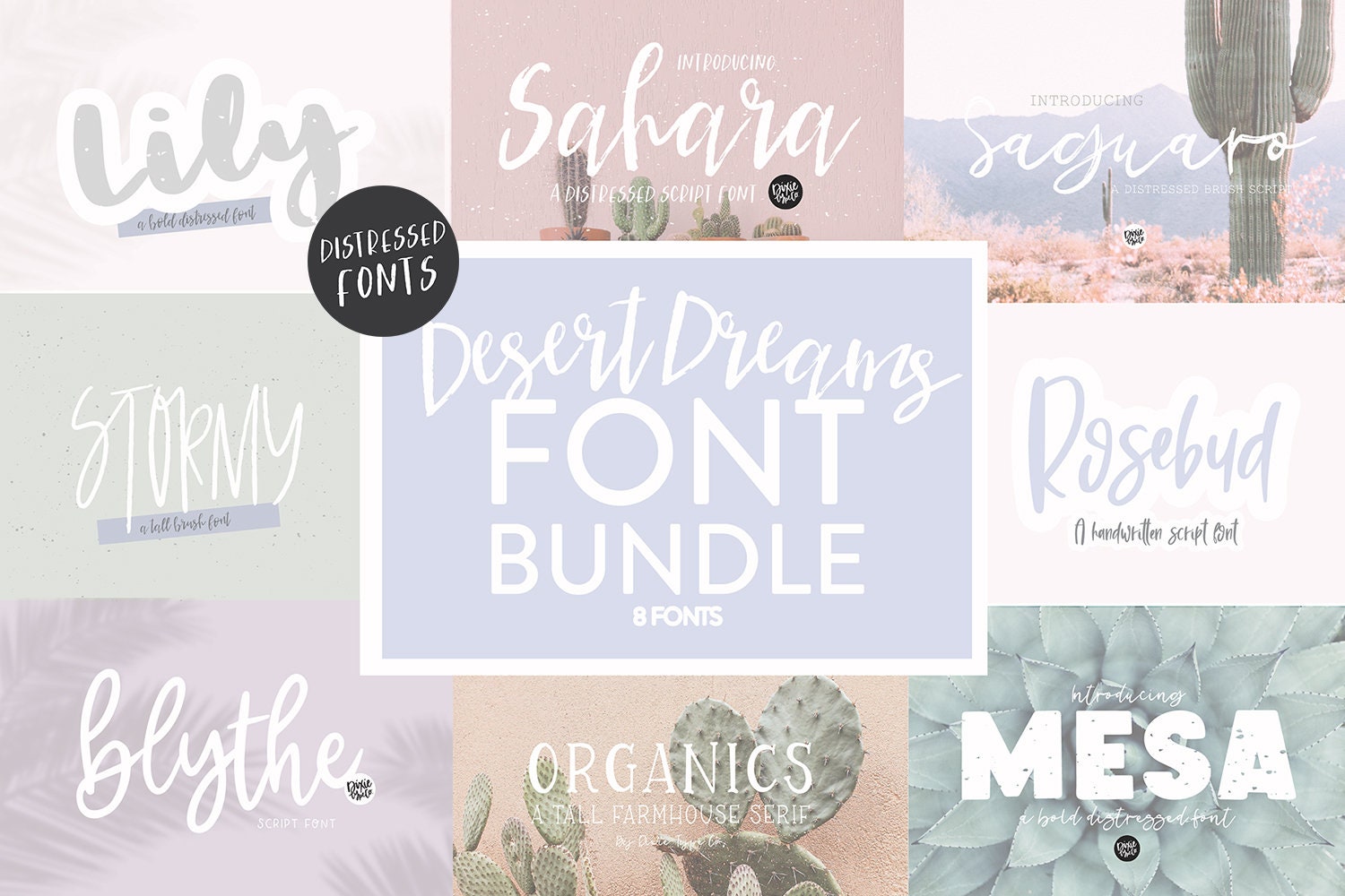 Desert Dreams Font Bundle .OTF Installable Fonts Cursive - Etsy