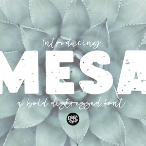 INSTANT .OTF DOWNLOAD "mesa" Font File, .otf File, Bold Distressed Font ...
