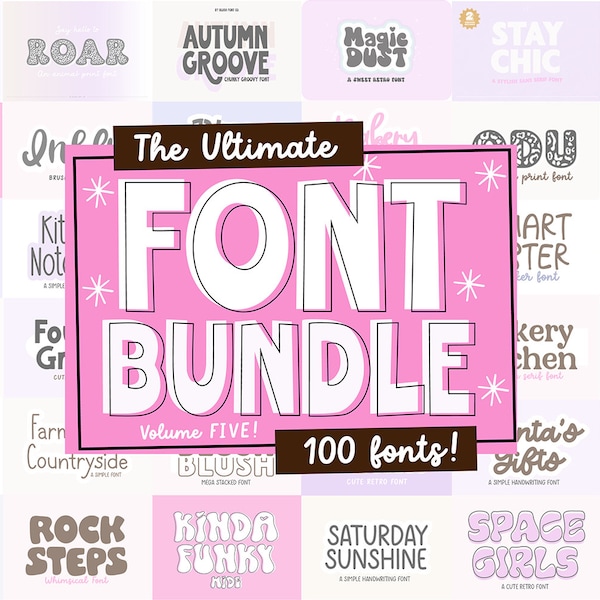 Penly Font Bundles - Etsy