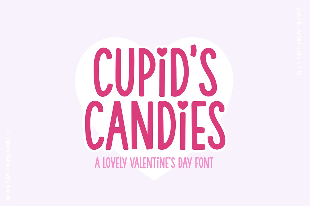 Instant .OTF Font "cupid's Candies" Block Valentines Font,. Cute ...