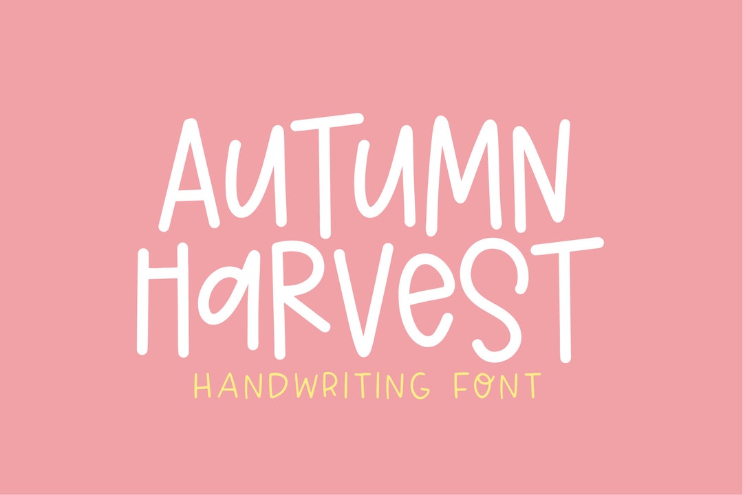 Instant .OTF Font "autumn Harvest" Handwriting Font, Cute Fonts, Girly ...