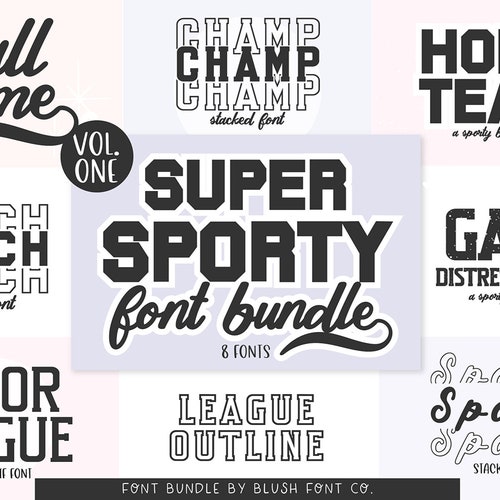 Sports Font Bundle Font Bundle for Cricut Sporty Fonts - Etsy