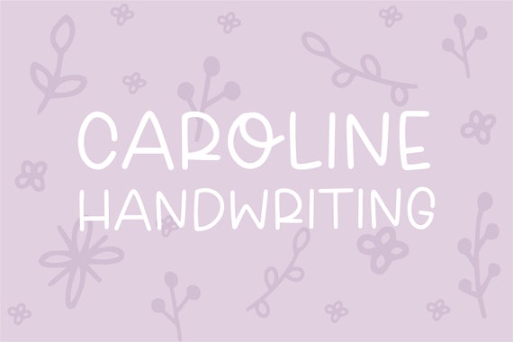 Instant .OTF Font caroline Handwriting Font Cute | Etsy