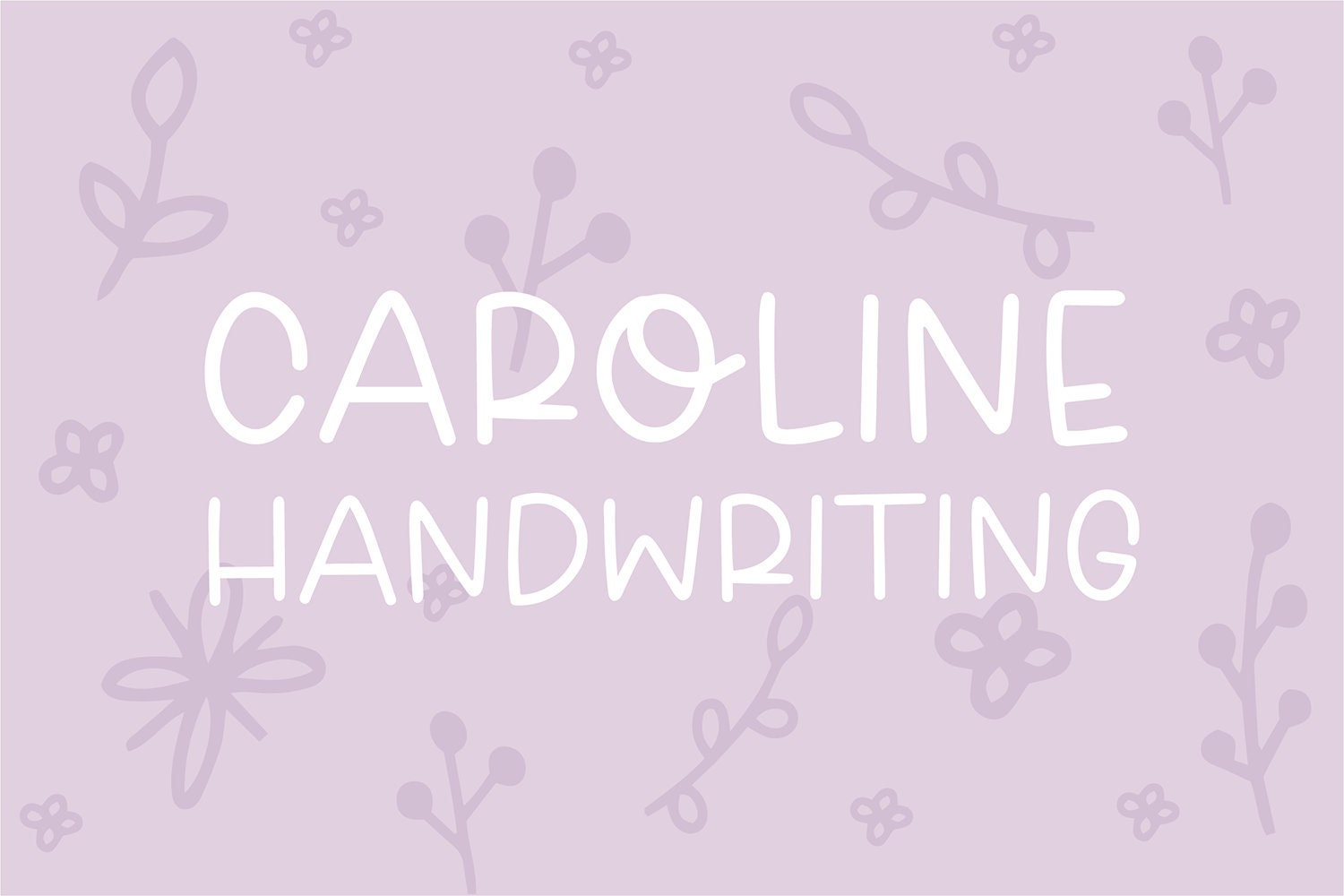 Instant .OTF Font caroline Handwriting Font Cute - Etsy