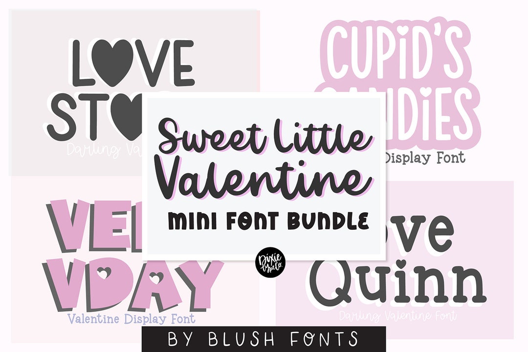 MINI FONT BUNDLE Valentine Font Bundle for Cricut, Valentine's Day ...