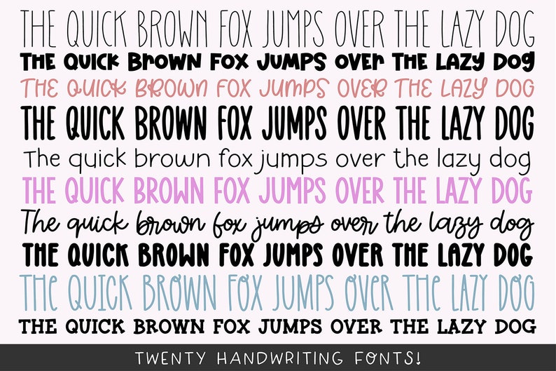 20 FONTS Handwriting Font Bundle Vol. 4 Font Bundle for - Etsy