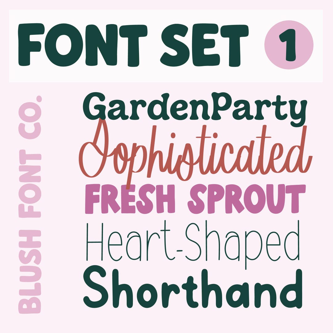 FONT SET 1: Handwriting Fonts, Font Bundle for Cricut, Handwriting ...