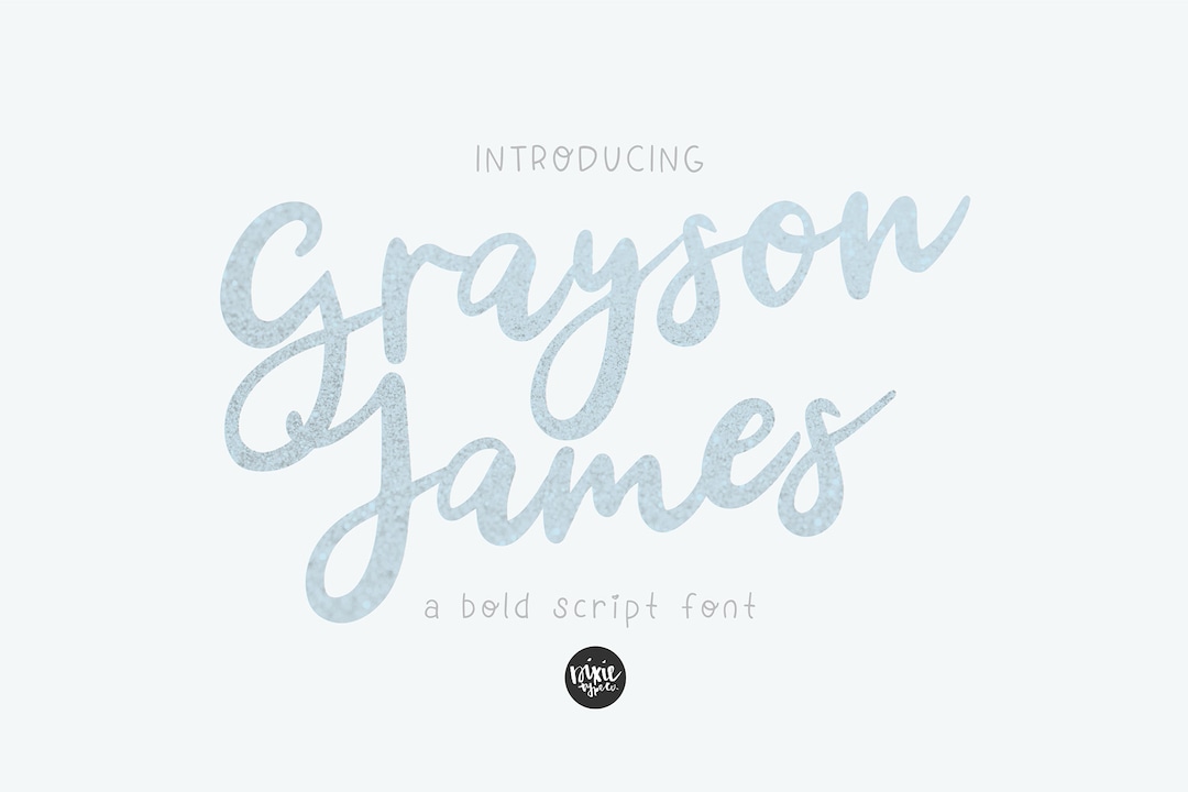 INSTANT .OTF DOWNLOAD "grayson James" Font File, .otf File, Script ...
