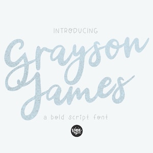 INSTANT .OTF DOWNLOAD "grayson James" Font File, .otf File, Script ...