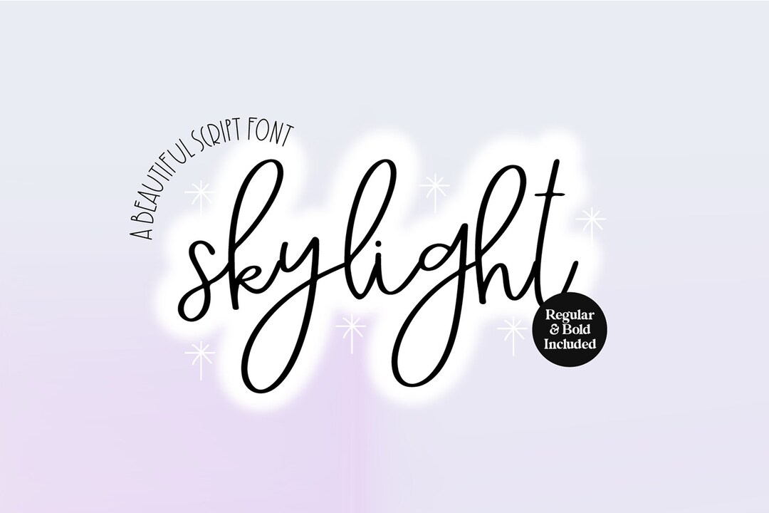 Instant .OTF Font "skylight" Skinny Brush Cursive Font, Cute Fonts ...