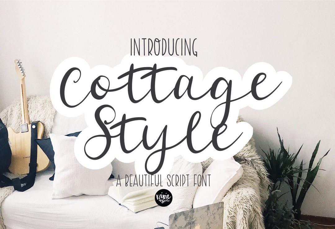 INSTANT .OTF DOWNLOAD "cottage Style" a Farmhouse Calligraphy Script ...