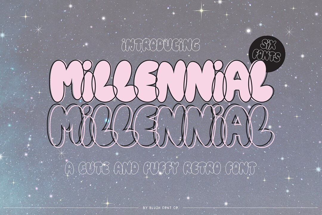 Instant .OTF Font "millennial" a Puffy Y2k Font, Retro Fonts, Tshirt ...