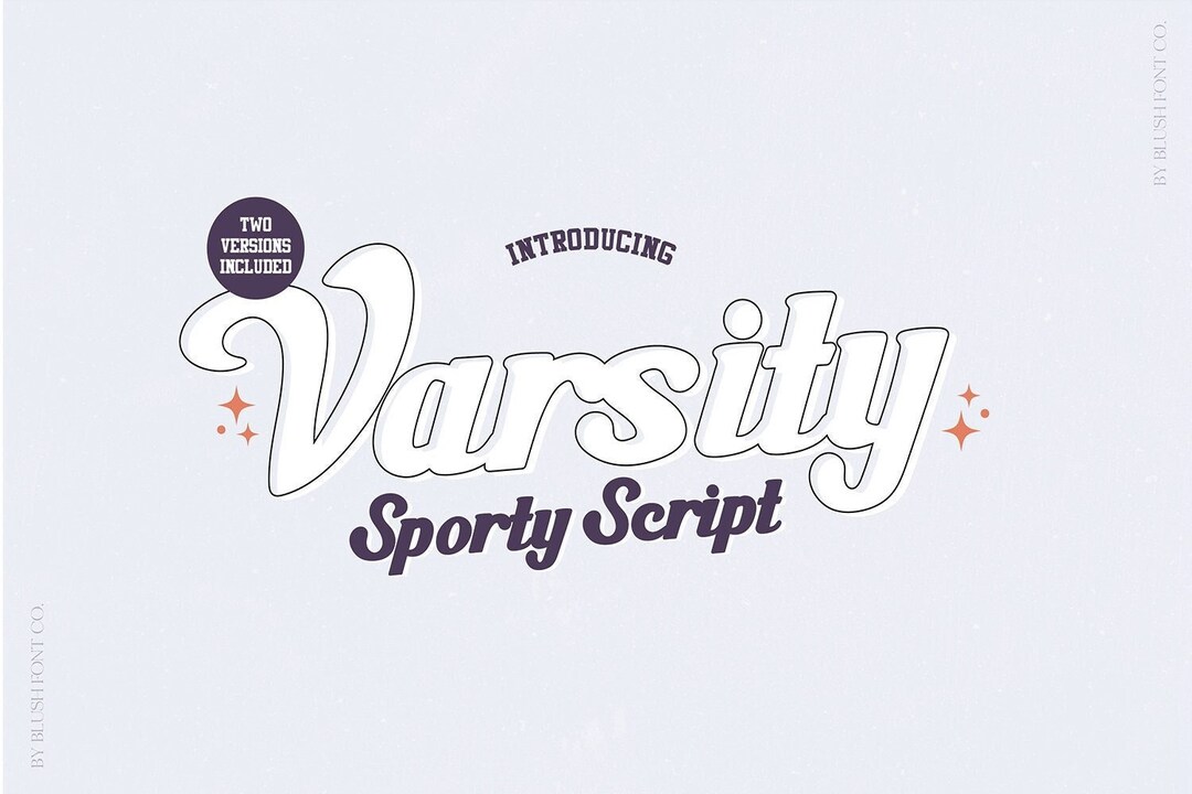 INSTANT .OTF DOWNLOAD "varsity" Bold Sports Script Font, College Font ...