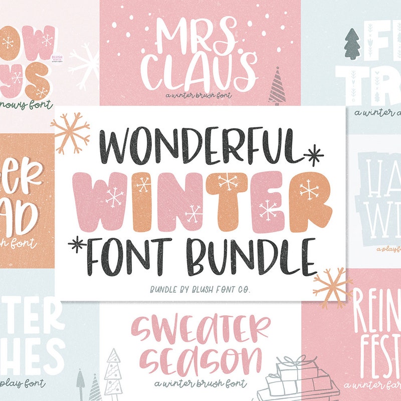 Wonderful Winter Font - Etsy