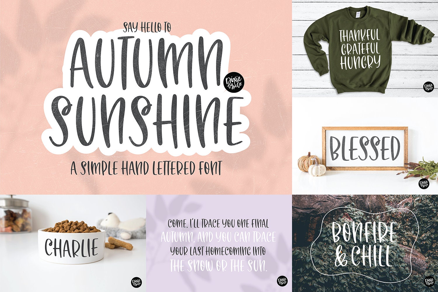 SVG Font INSTANT DOWNLOAD autumn Sunshine Smooth - Etsy