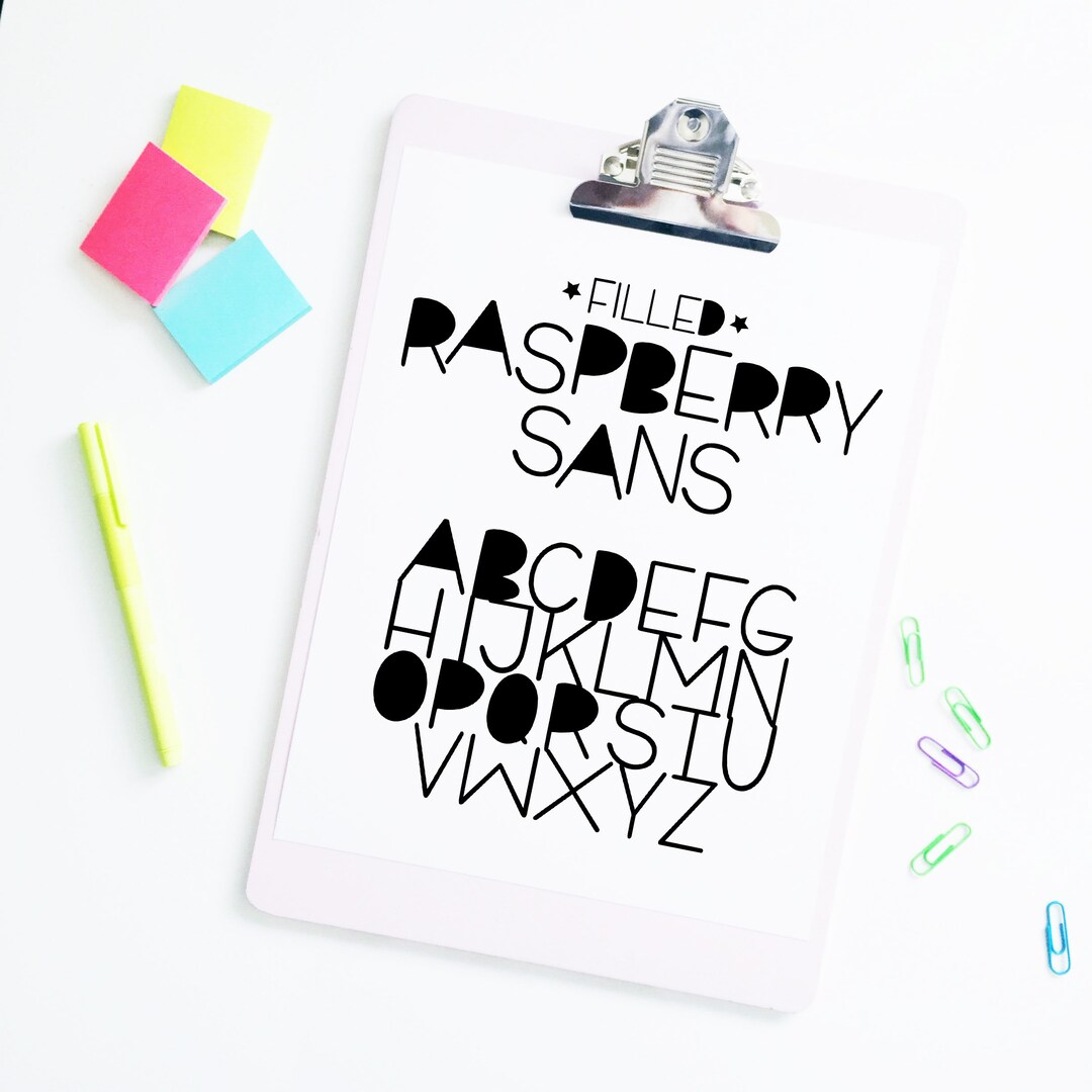 SVG Font INSTANT DOWNLOAD filled Raspberry Sans - Etsy