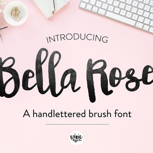 INSTANT .OTF DOWNLOAD "bella Rose" Font File, .otf File, Script, Brush ...