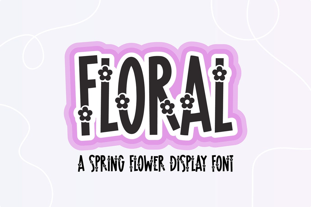 INSTANT .OTF DOWNLOAD "floral" Spring Flower Font, Easter Font, Daisy ...
