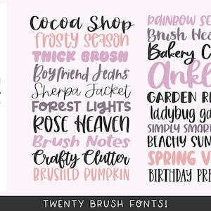 MEGA Brush Handwriting Font Bundle Vol. 1, Font Bundle for Cricut ...