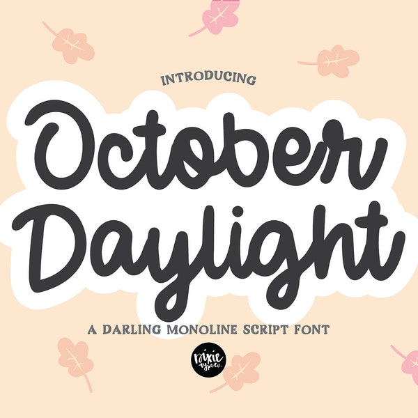 October Font - Etsy