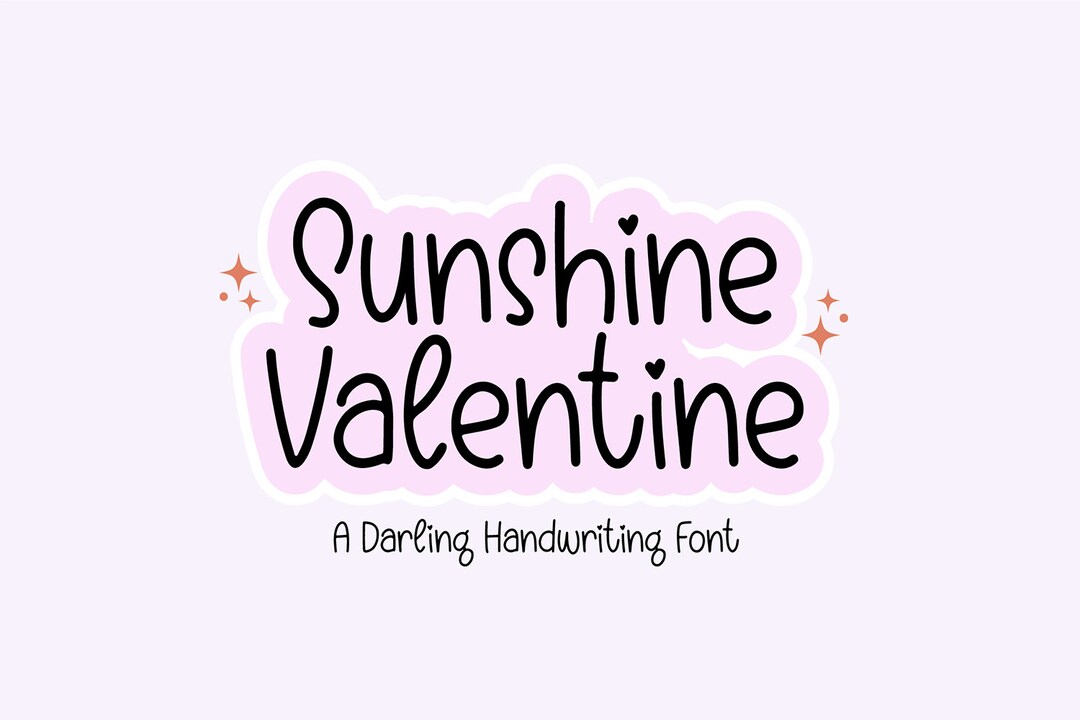 Instant .OTF Font "sunshine Valentine" Handwriting Font, Goodnotes ...