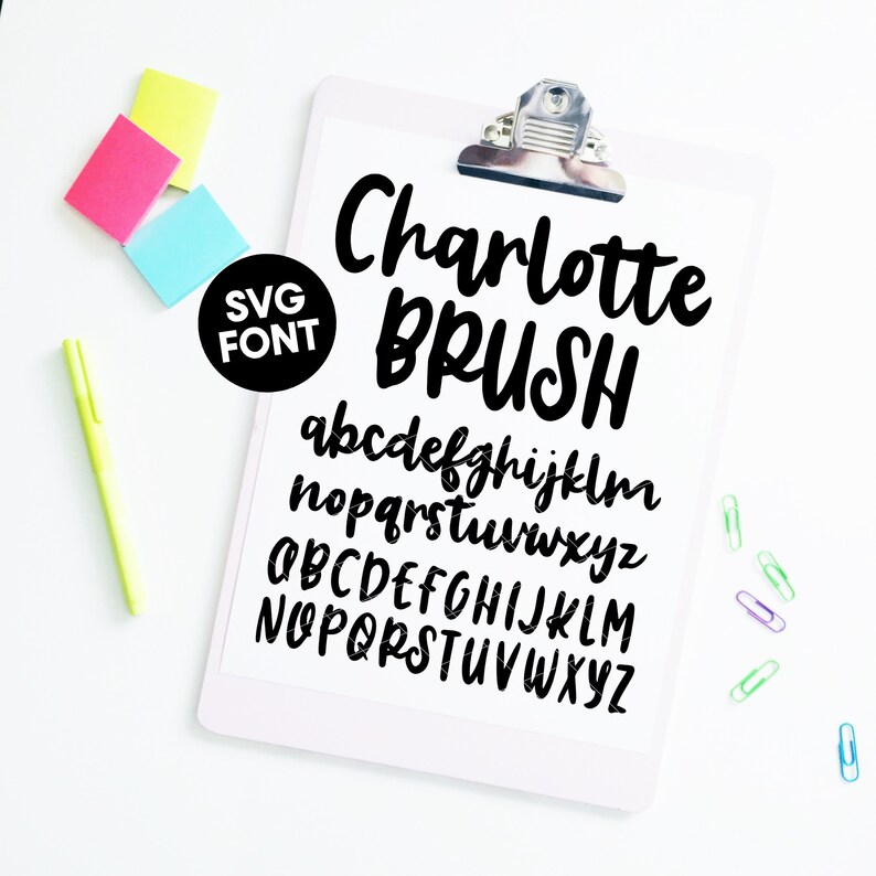 Letter Set INSTANT DOWNLOAD charlotte Brush Svg - Etsy