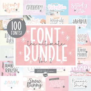 100 Fonts! ULTIMATE .OTF Font BUNDLE, Hand Lettered Font Bundle ...