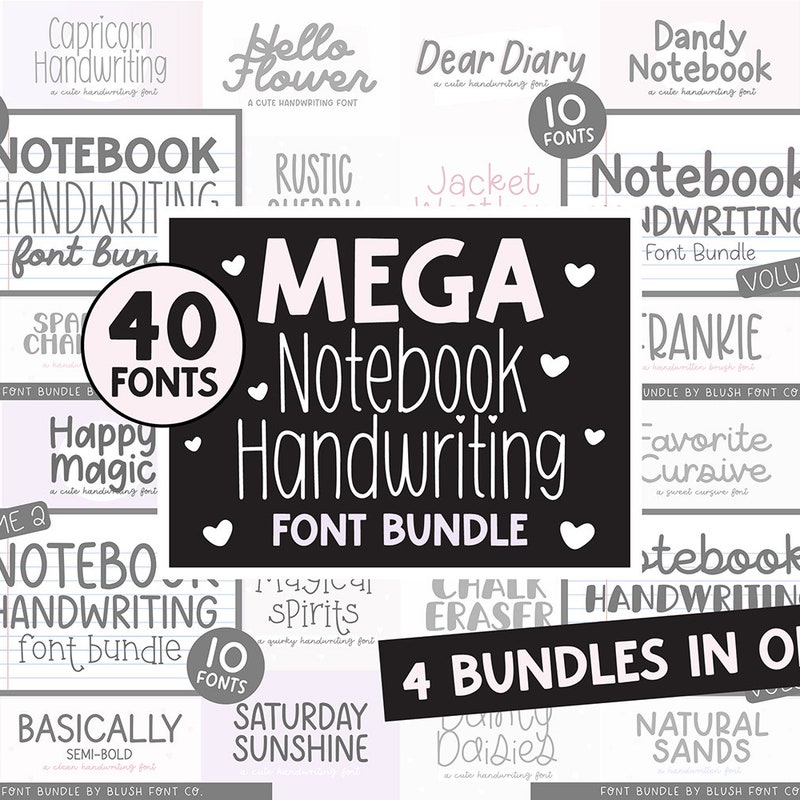 Font Bundle - Etsy