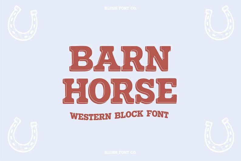 Instant .OTF Font "barn Horse" Fancy Cute Western Font, Cowboy Fonts ...