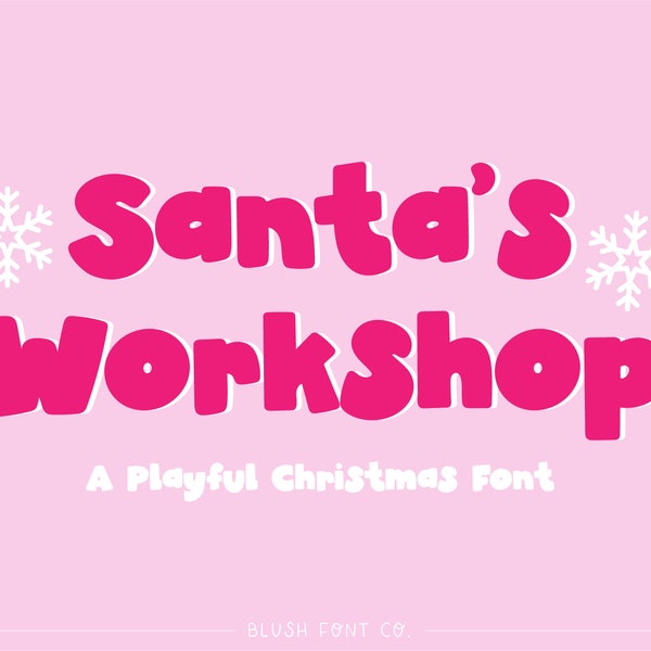Santa Workshop Font - Etsy
