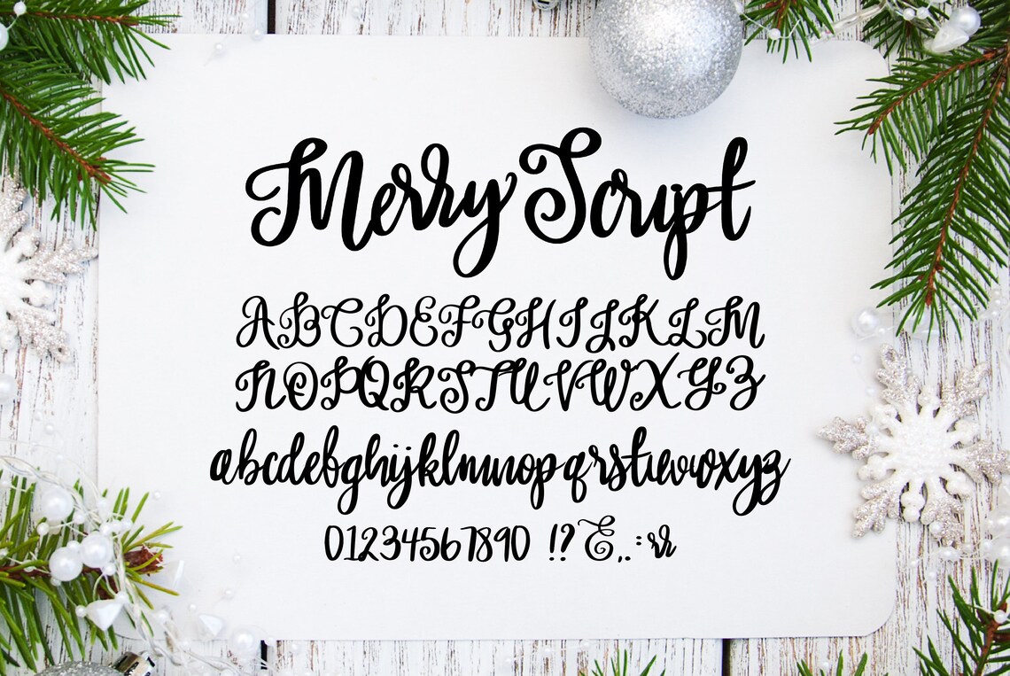 Instant .OTF Font merry Script Christmas Font - Etsy