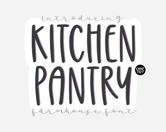 Rustic Pantry Font - Etsy