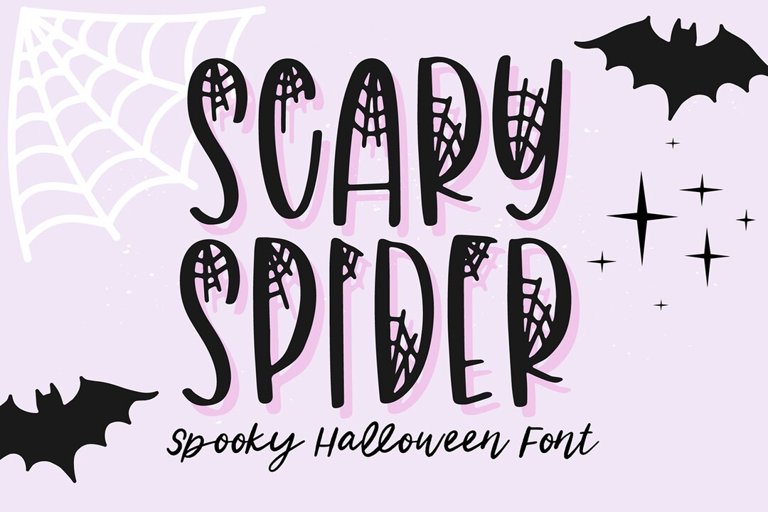 Instant .OTF Font DOWNLOAD "scary Spider" Webbed Halloween Font, Scary ...
