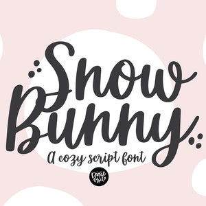 INSTANT .OTF DOWNLOAD "snow Bunny" Pretty Script Font, Christmas Hand ...