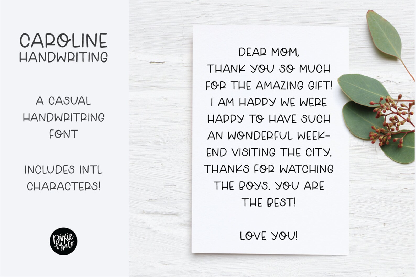 Instant .OTF Font caroline Handwriting Font Cute - Etsy