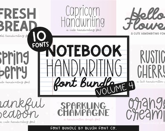 20 FONTS Handwriting Font Bundle Vol. 2, Font Bundle for Cricut ...